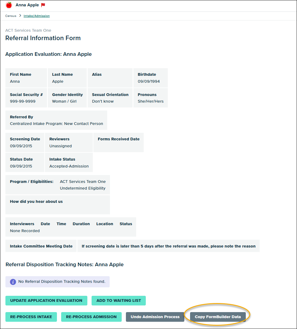 Copy FormBuilder Data – AWARDS